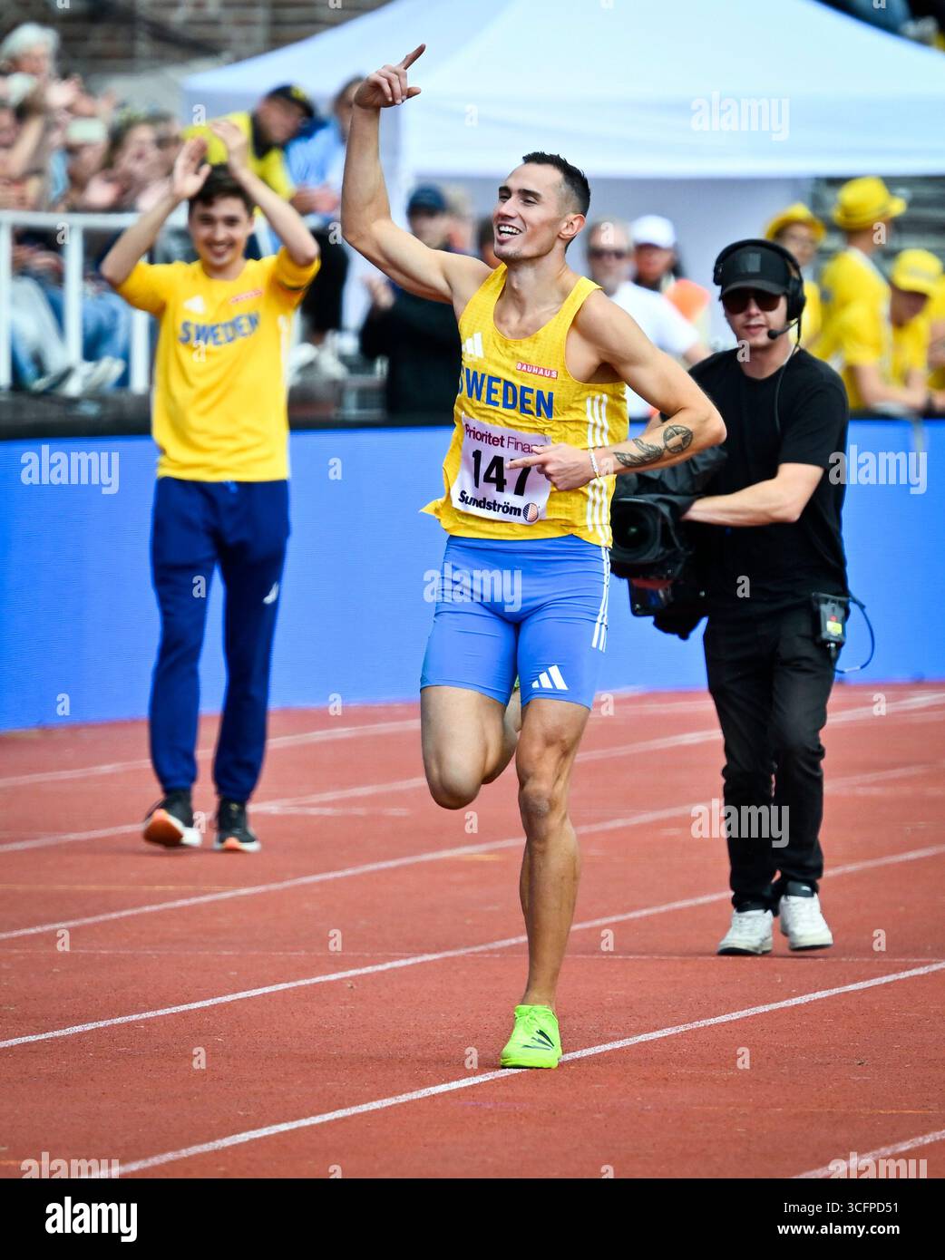 STOCKHOLM, SVERIGE 20250824Sveriges Thobias Montler jublar efter att ha ...