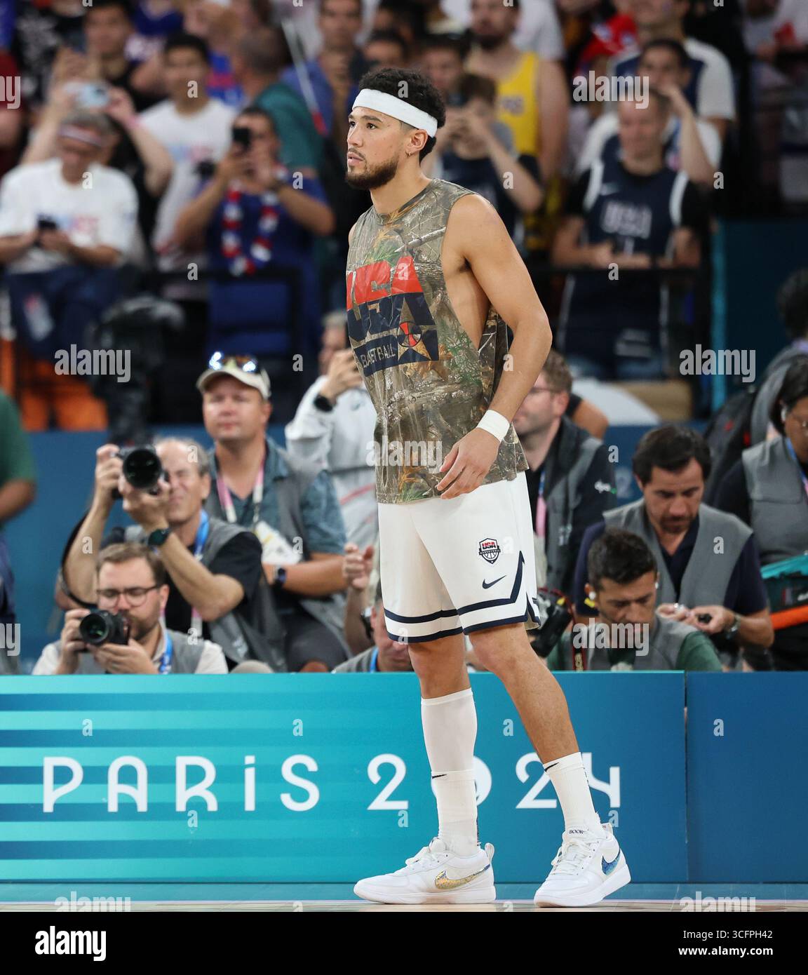 August 10th, 2024 - Paris, France: Devin Booker of United States in the ...
