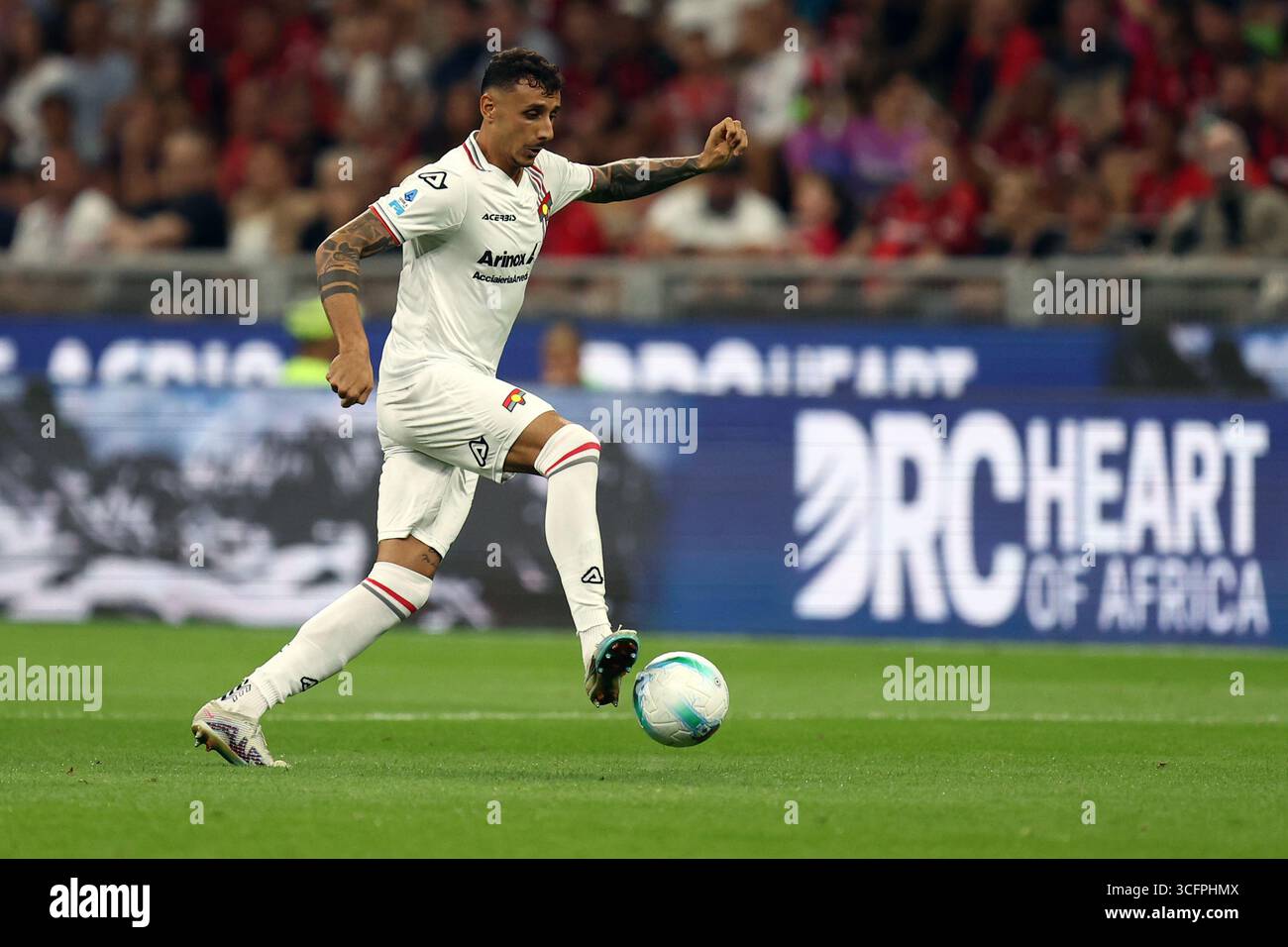 Michele Collocolo of US Cremonese in action during the Serie A match beetween Ac Milan and Us ...