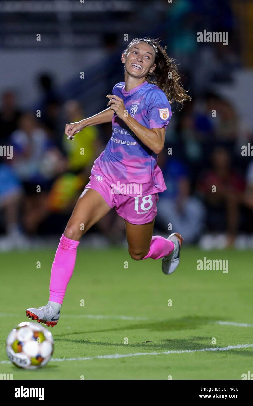 DAVIE, FL - AUGUST 23: Lexington SC forward Addie McCain (18) in action ...