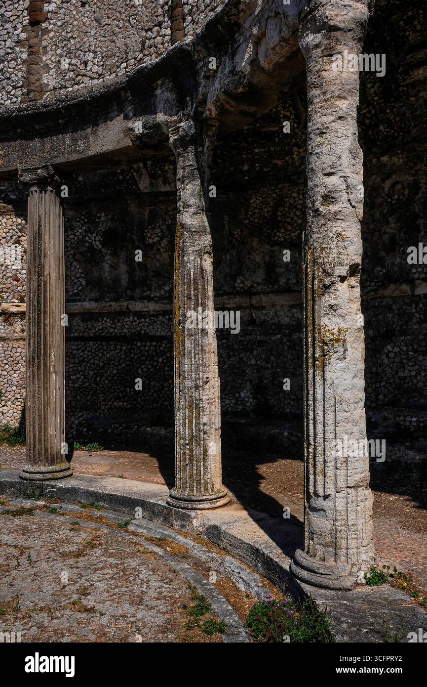 Remains of Roman concave portico on so-called Terrace of the Hemicycles ...