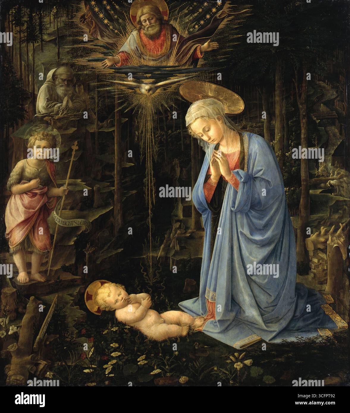 Nativity altarpiece by filippo lippi hi-res stock photography and ...