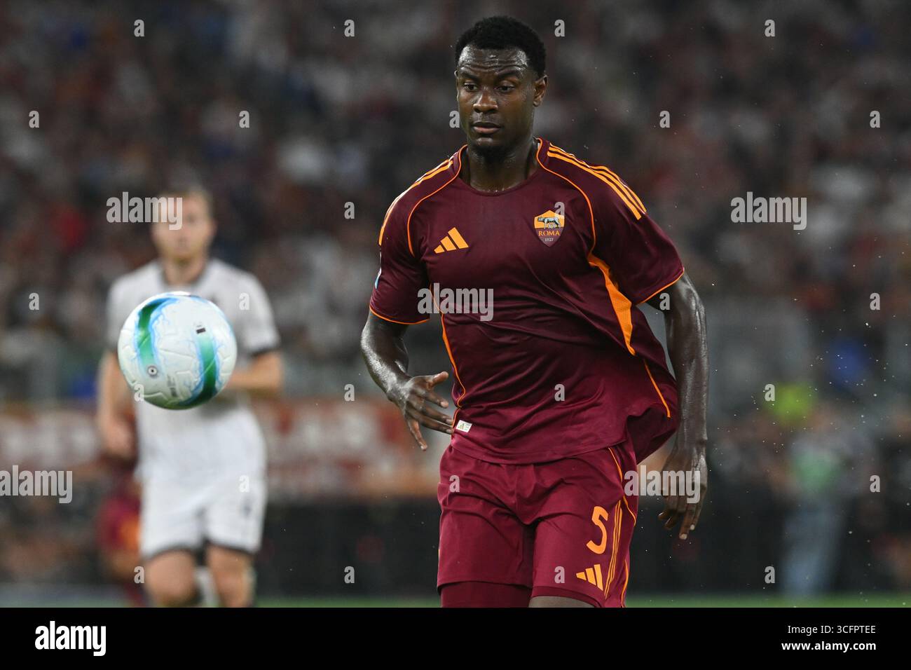 Evan Ndicka AS Roma in action during the Serie A match between AS Roma ...