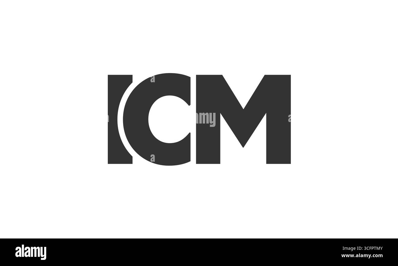 ICM logo design template with strong and modern bold text. Initial ...
