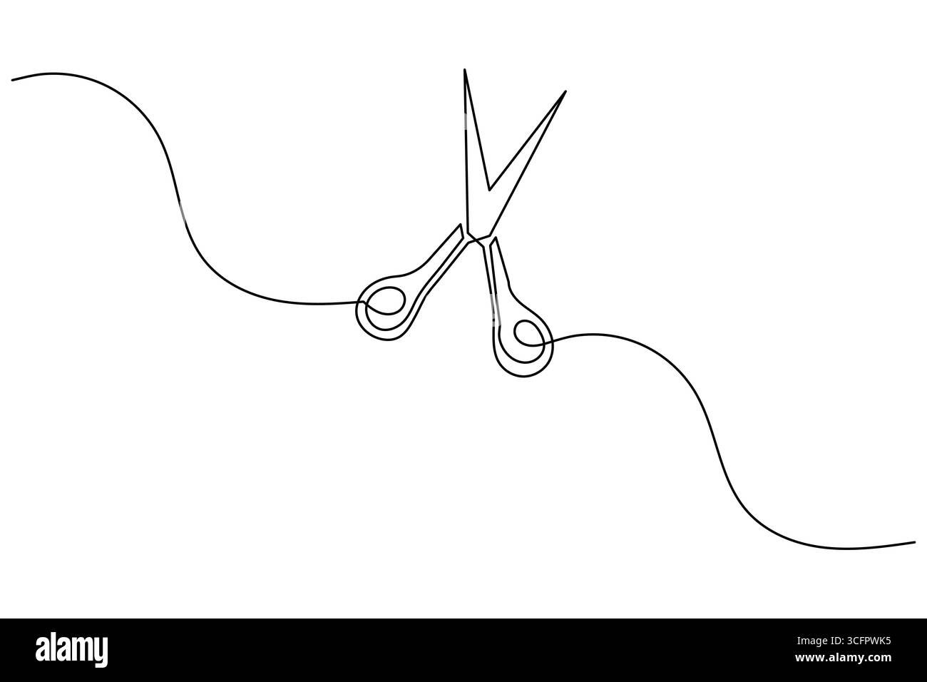 Simple scissors vector minimalist Stock Vector Images - Alamy