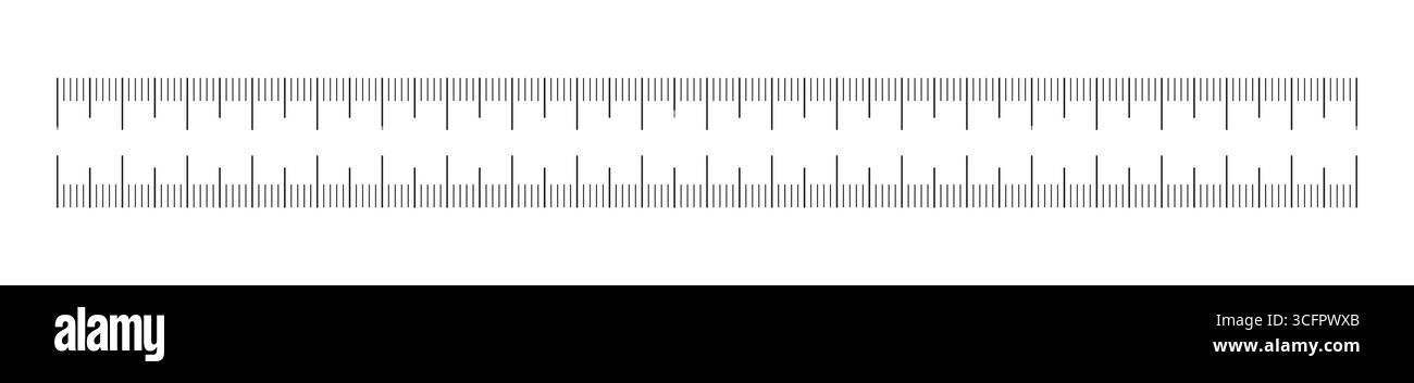 Measuring chart template with 200 mm. Ruler scale 20 centimeters, no ...