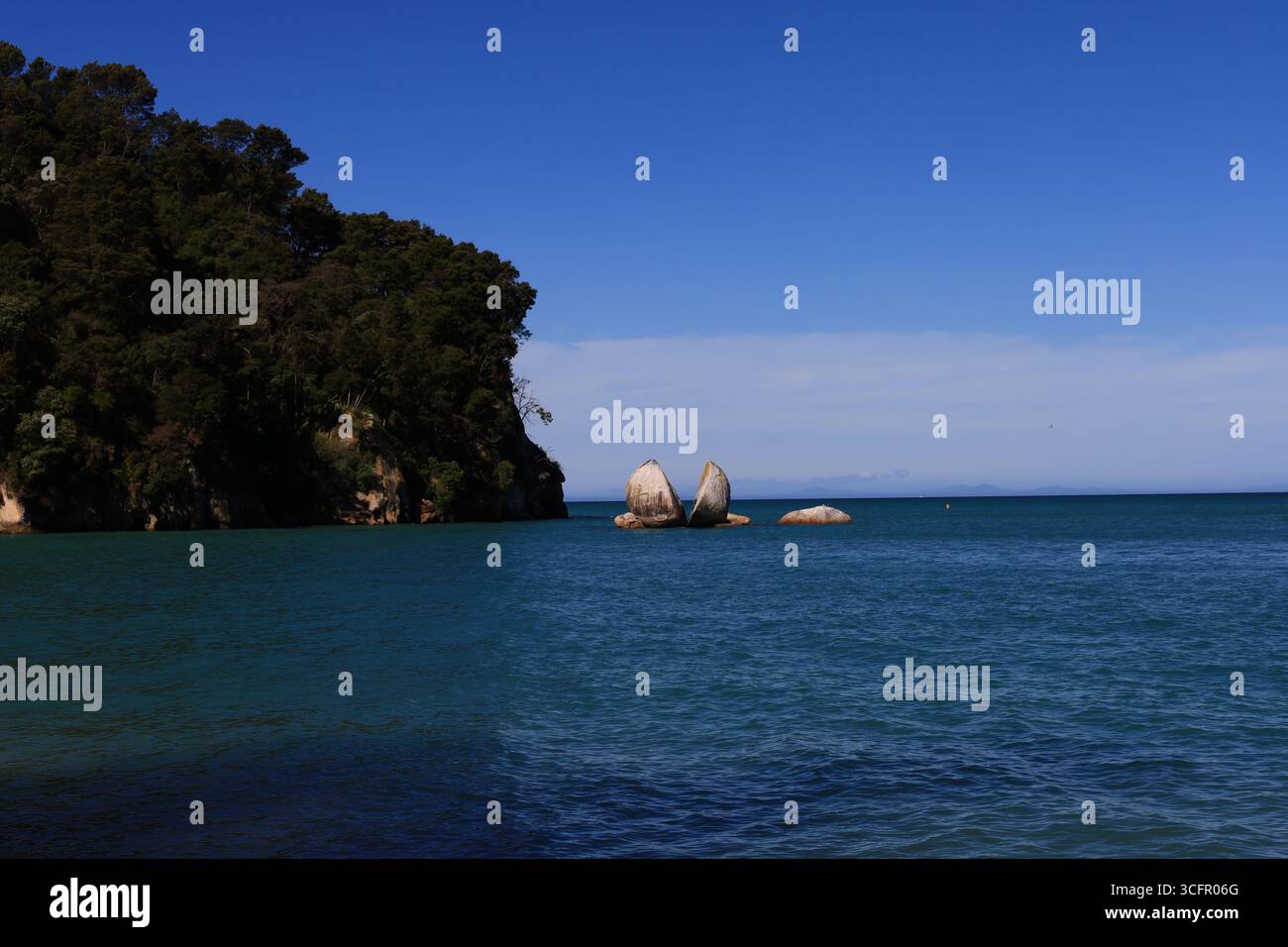 Split Apple Rock is a geological rock formation in Tasman Bay, New ...