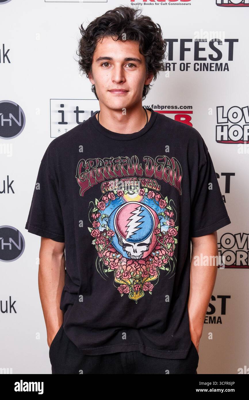 London, UK. 24 August 2025. Liam Woodrum seen at the UK Premiere of 213 ...