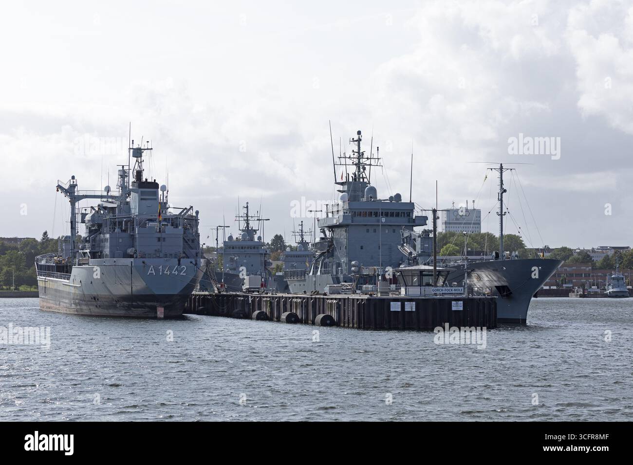 Bundeswehr ships, Gorch Fock pier, naval base, Kiel, Schleswig-Holstein ...