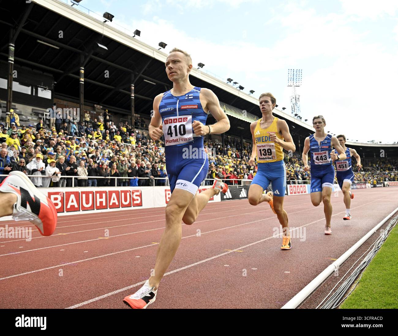 Finland's Joonas Rinne (410), Sweden's Jonathan Grahn (139) and Finland ...