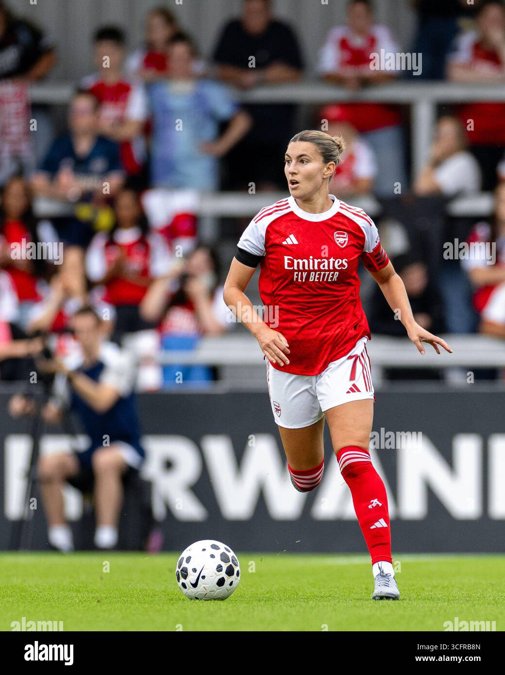 London, England, August 23rd, 2025 Steph Catley in action during the preaseason friendly game ...