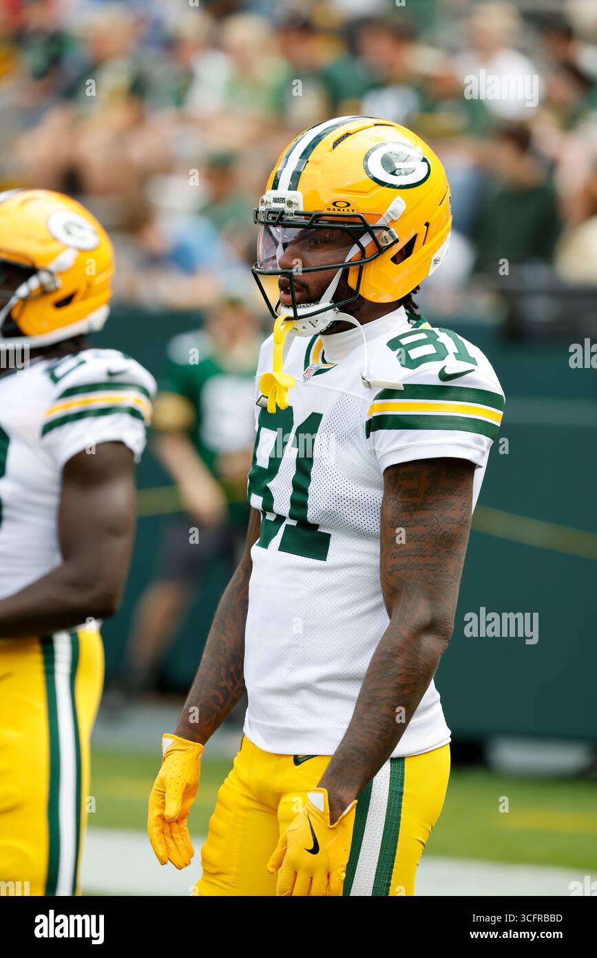 Green Bay Packers wide receiver Julian Hicks during a preseason NFL ...