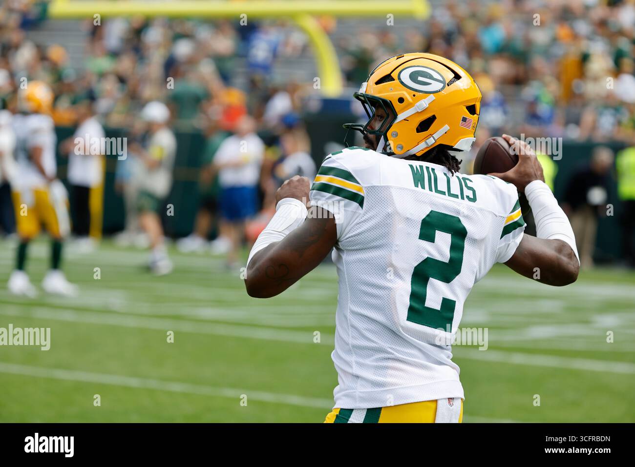 Green Bay Packers quarterback Malik Willis during a preseason NFL ...
