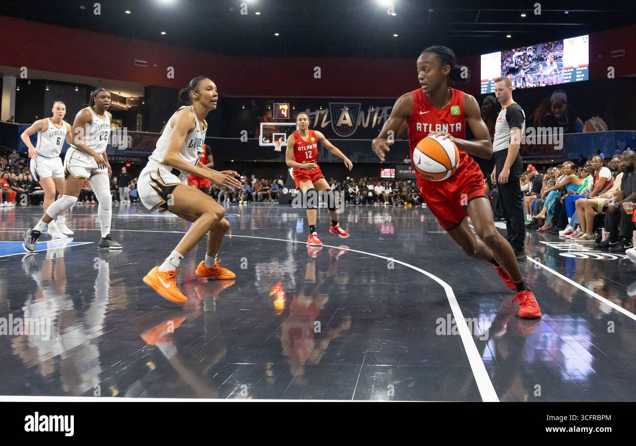 New York Liberty take on the Atlanta Dream at Gateway Center Arena in ...