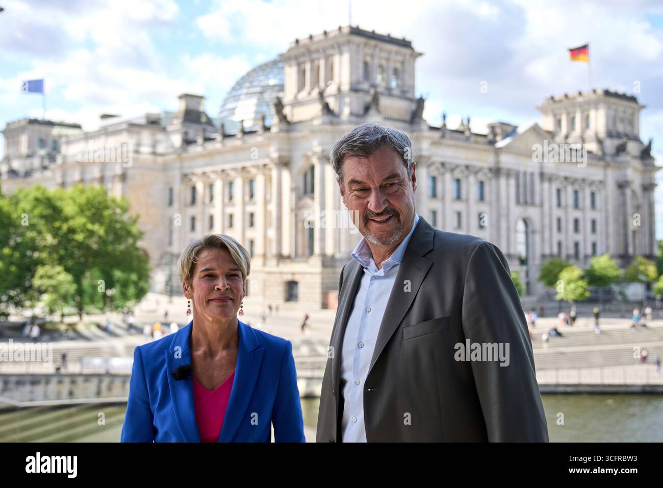 24 August 2025, Berlin: Markus Söder, (CSU) Prime Minister of Bavaria ...