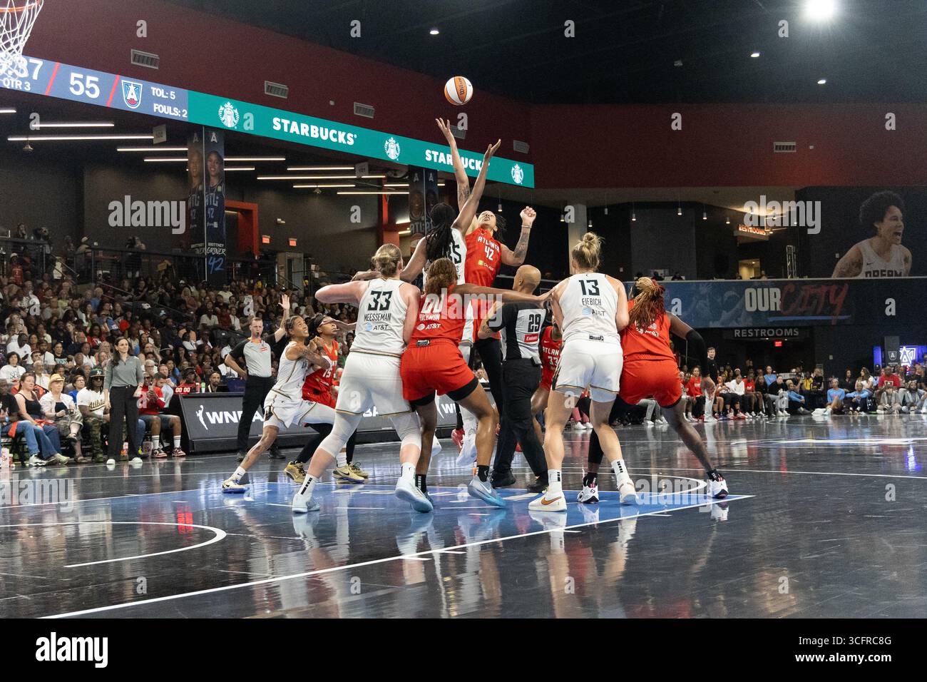 New York Liberty take on the Atlanta Dream at Gateway Center Arena in ...