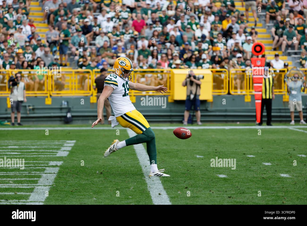 Green Bay Packers punter Daniel Whelan during a preseason NFL football ...