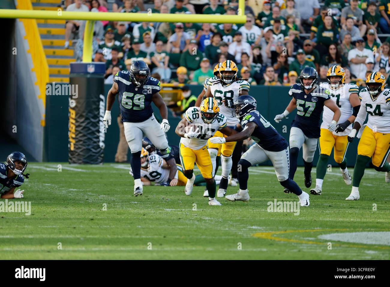 Green Bay Packers running back Amar Johnson (46) during a preseason NFL ...