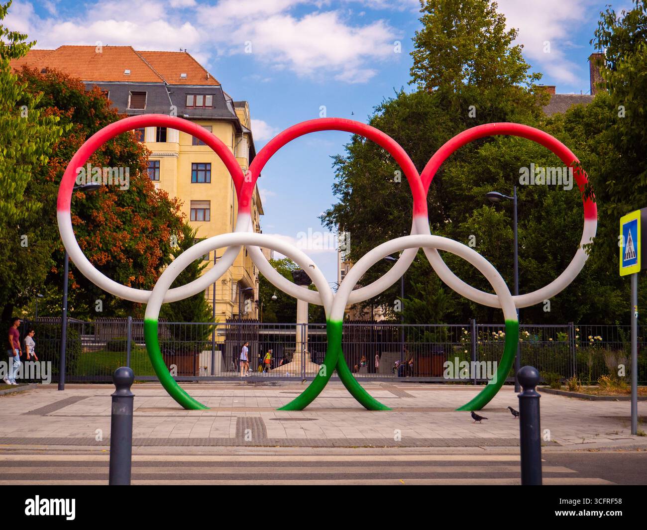Olympic rings sculpture in hi-res stock photography and images - Alamy