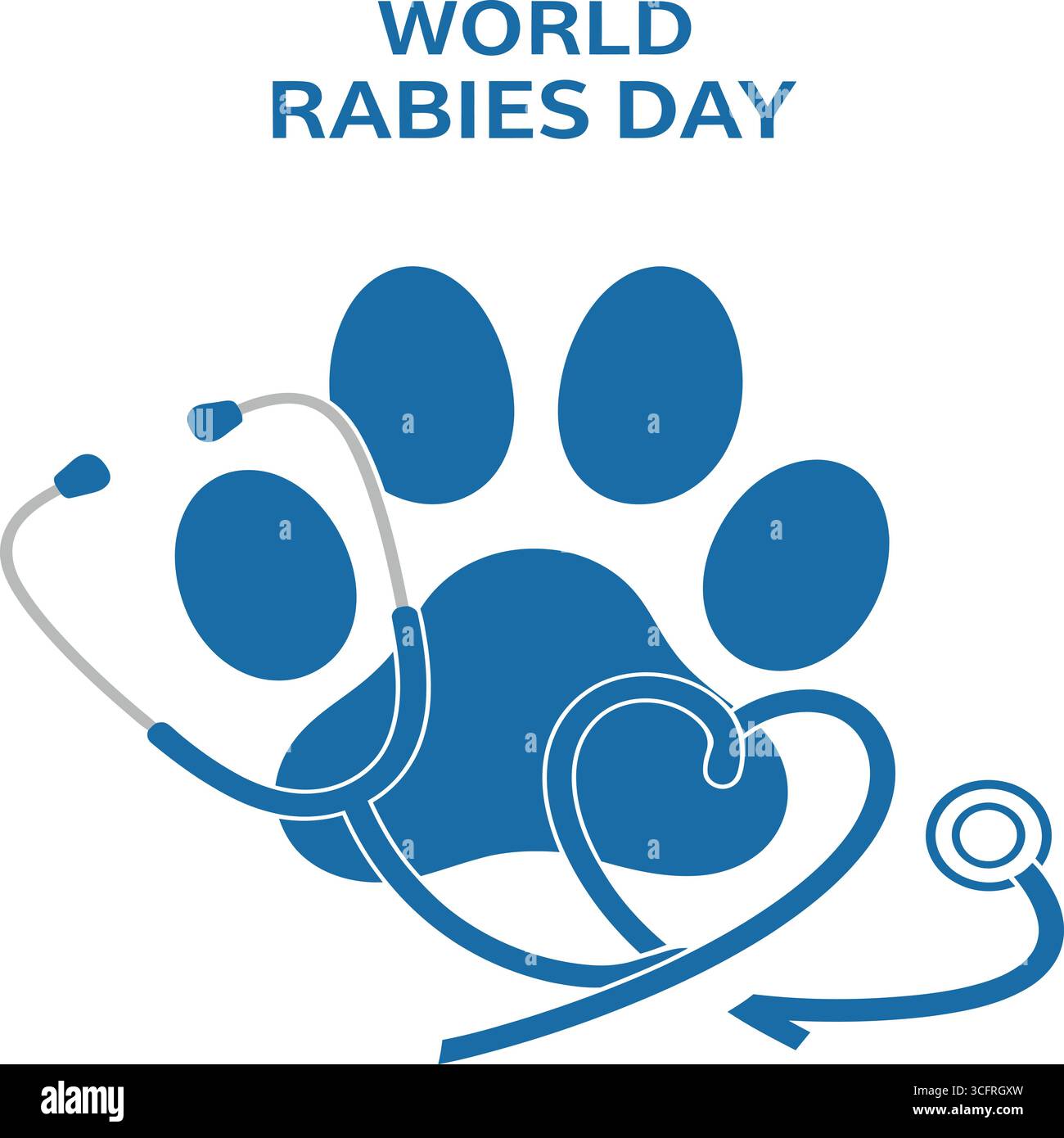 Stethoscope illustration animal paw Stock Vector Images - Alamy