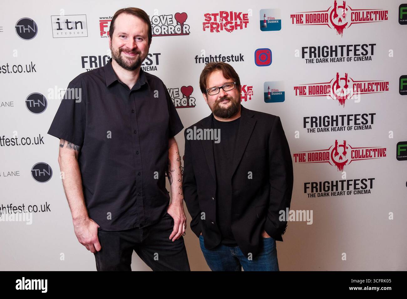 London, UK. 24 August 2025. Eric Winkler and Patrick Rea seen at the UK Premiere of Super Happy ...