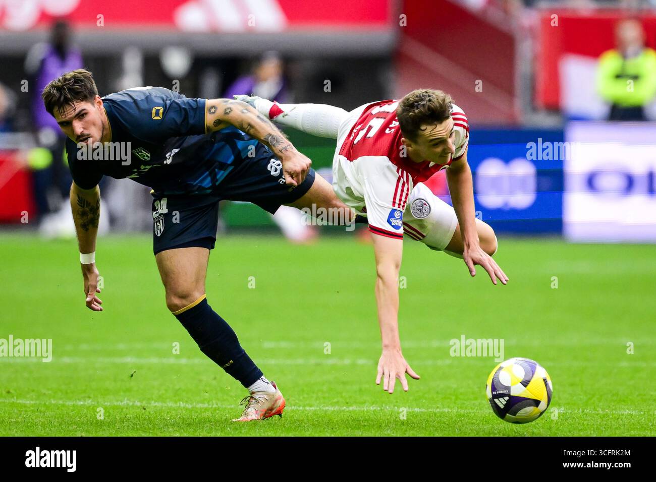 AMSTERDAM – (l-r) Ivan Mesik of Heracles Almelo, Youri Baas of Ajax ...
