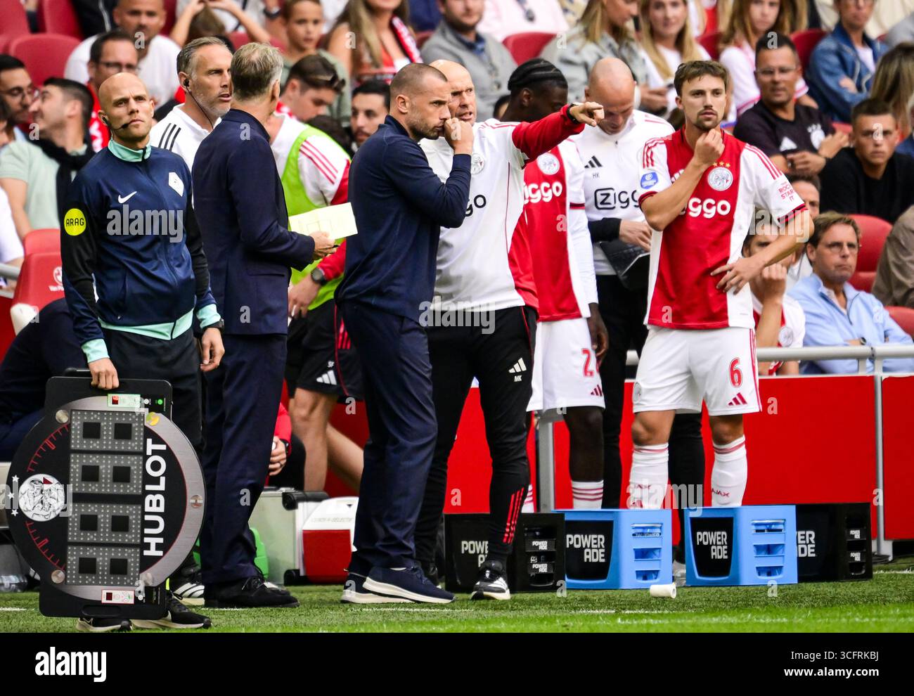 AMSTERDAM – (l-r) Ajax coach Johnny Heitinga, Ajax assistant coach ...
