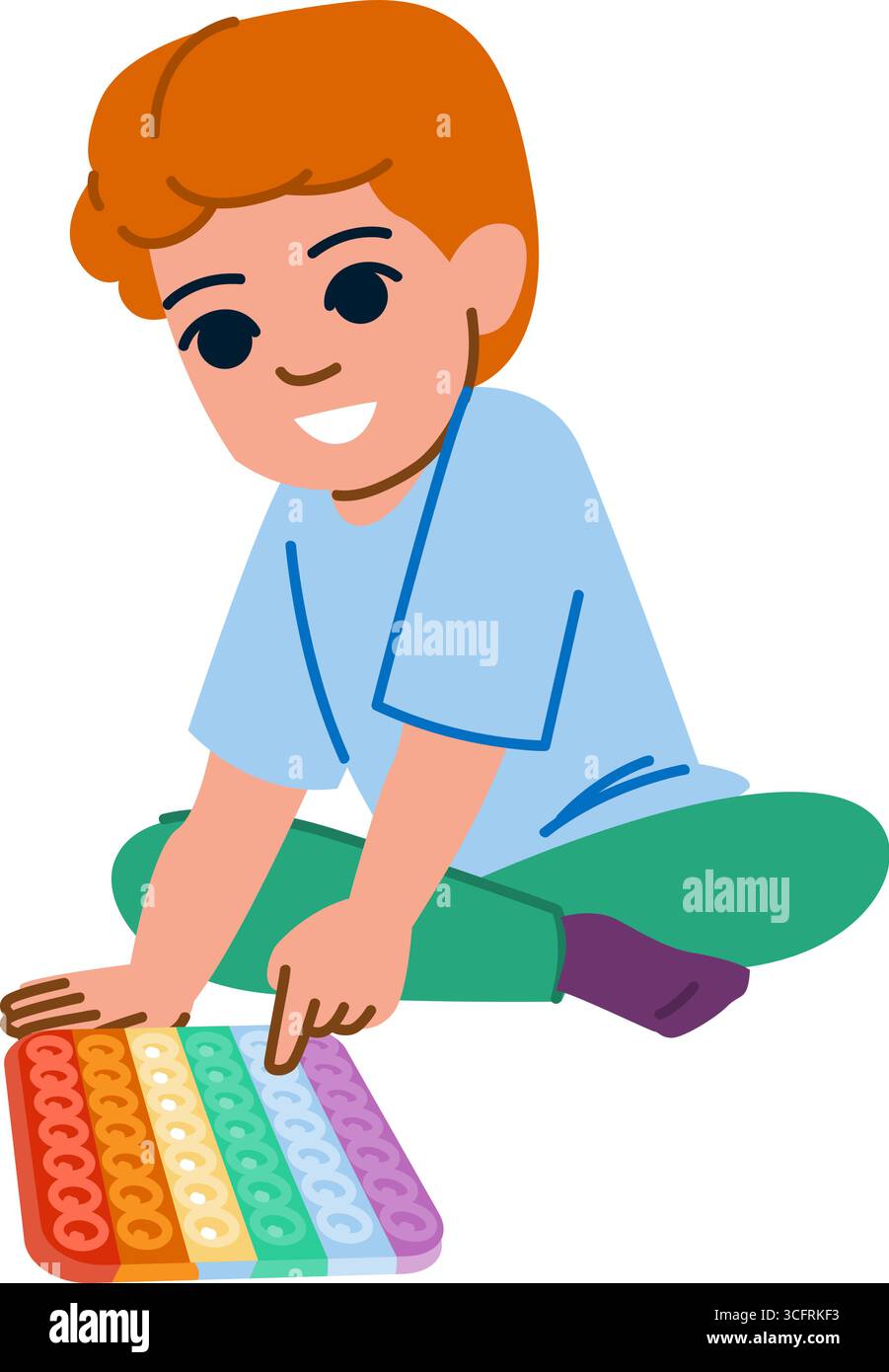 Child playing pop pressing Stock Vector Images - Alamy