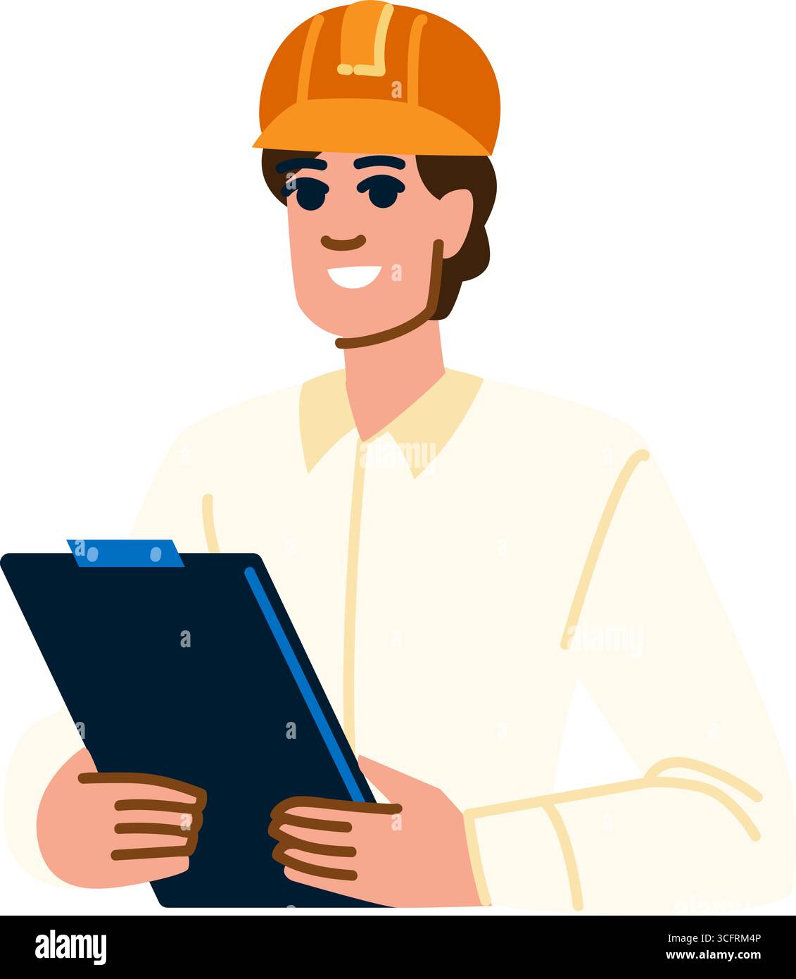 Professional architect holding clipboard Stock Vector Images - Alamy