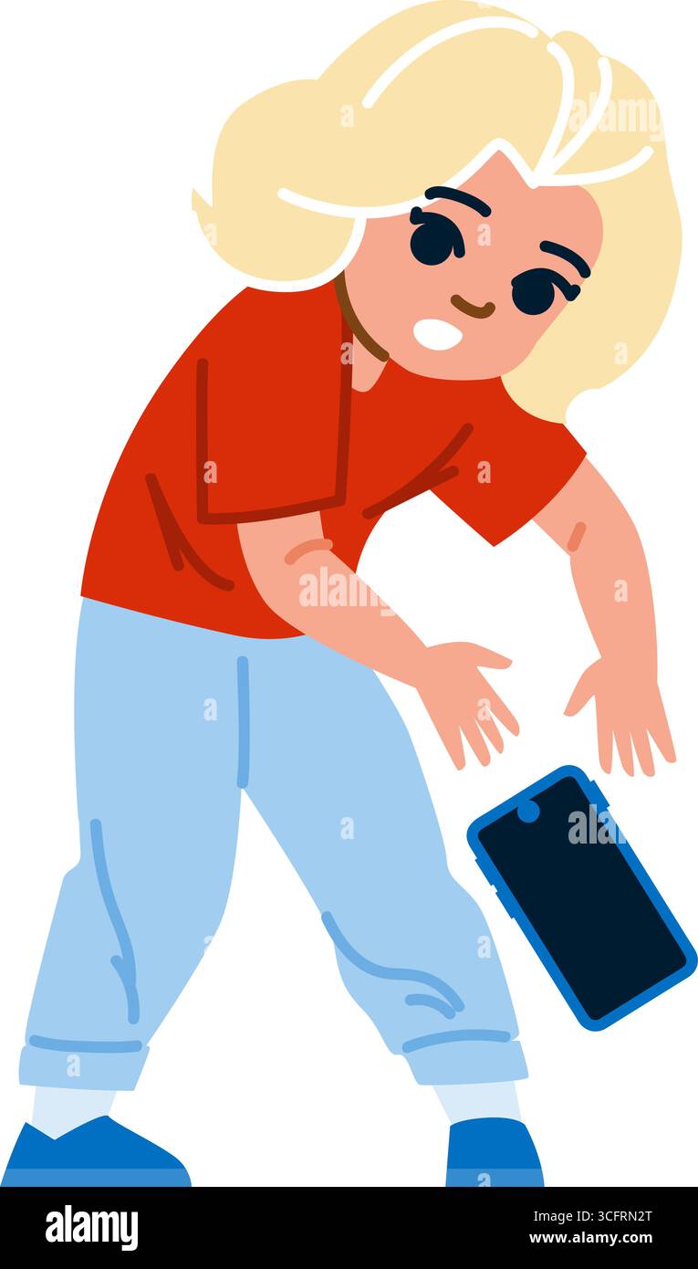 Child mobile phone white background Stock Vector Images - Alamy