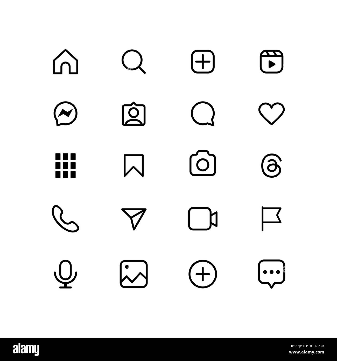 Direct message line icon Cut Out Stock Images & Pictures - Alamy