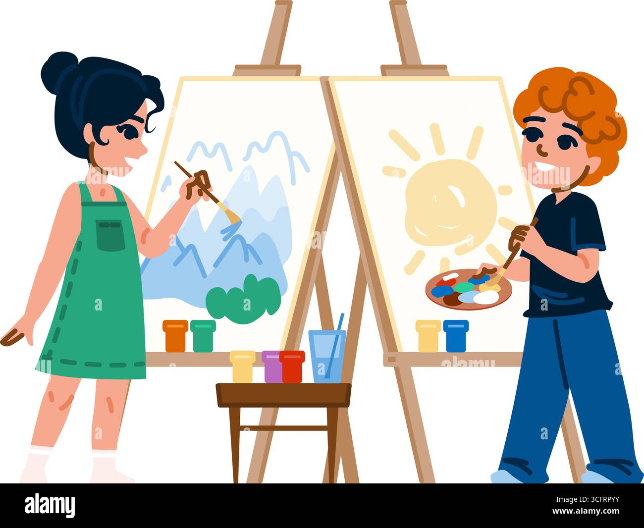 Art painting drawing skills Cut Out Stock Images & Pictures - Alamy