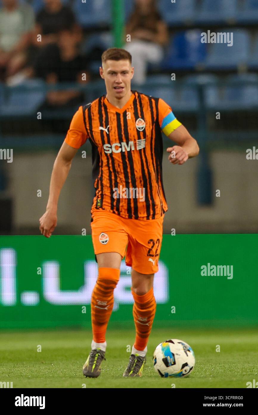 Mykola Matvienko of FC Shakhtar Donetsk seen in action during the UEFA ...