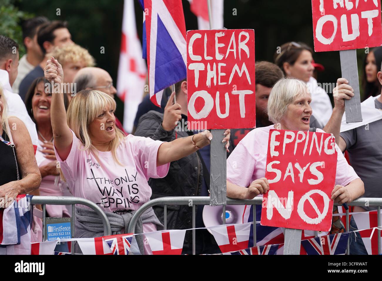 People demonstrating under the Abolish Asylum System slogan outside the ...