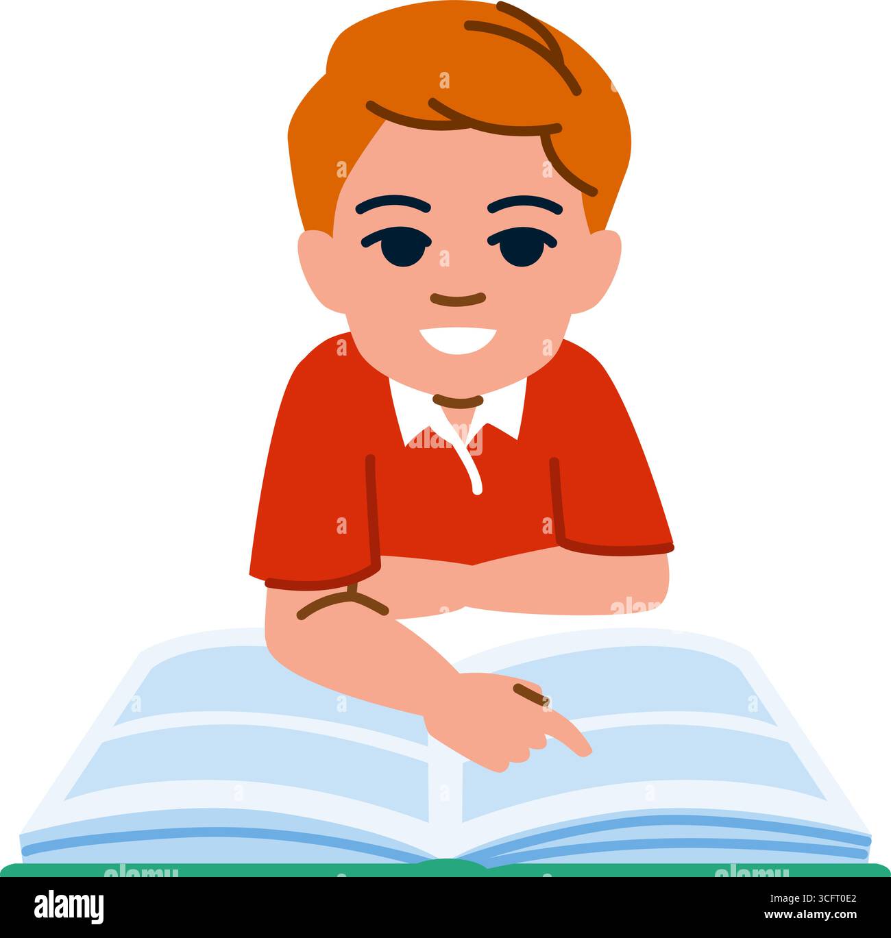 Smiling student pointing finger Stock Vector Images - Alamy