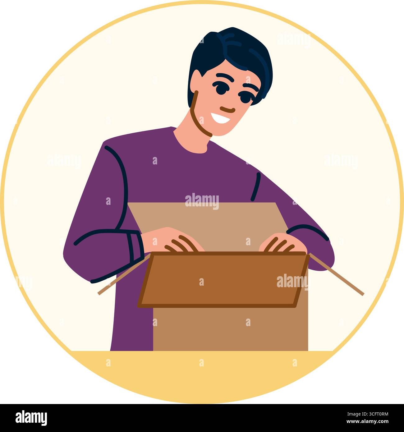 Easy unpacking Stock Vector Images - Alamy
