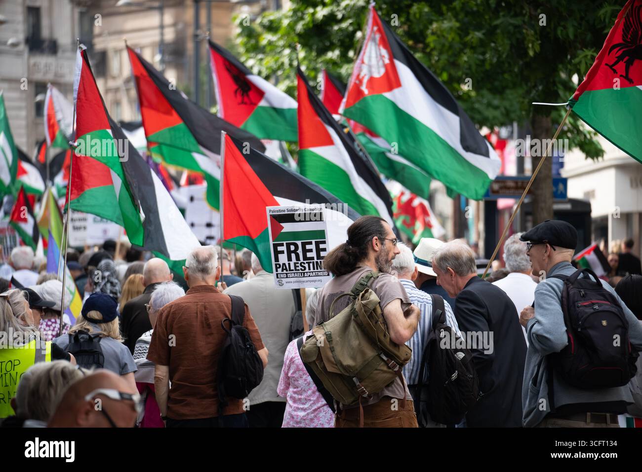 A Free Palestine protest march takes place in Liverpool City Centre ...
