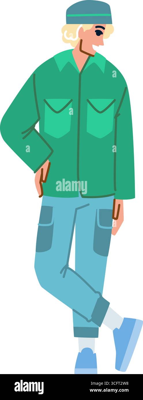 Full length stylish smiling Stock Vector Images - Alamy