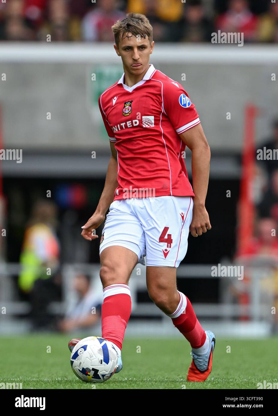 Wrexham's Max Cleworth during the Sky Bet Championship match at SToK ...