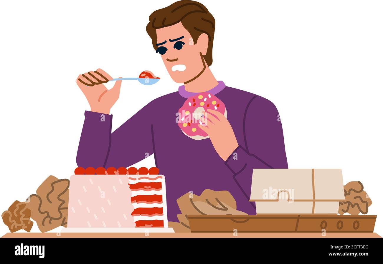 Excessive eating habits Stock Vector Images - Alamy