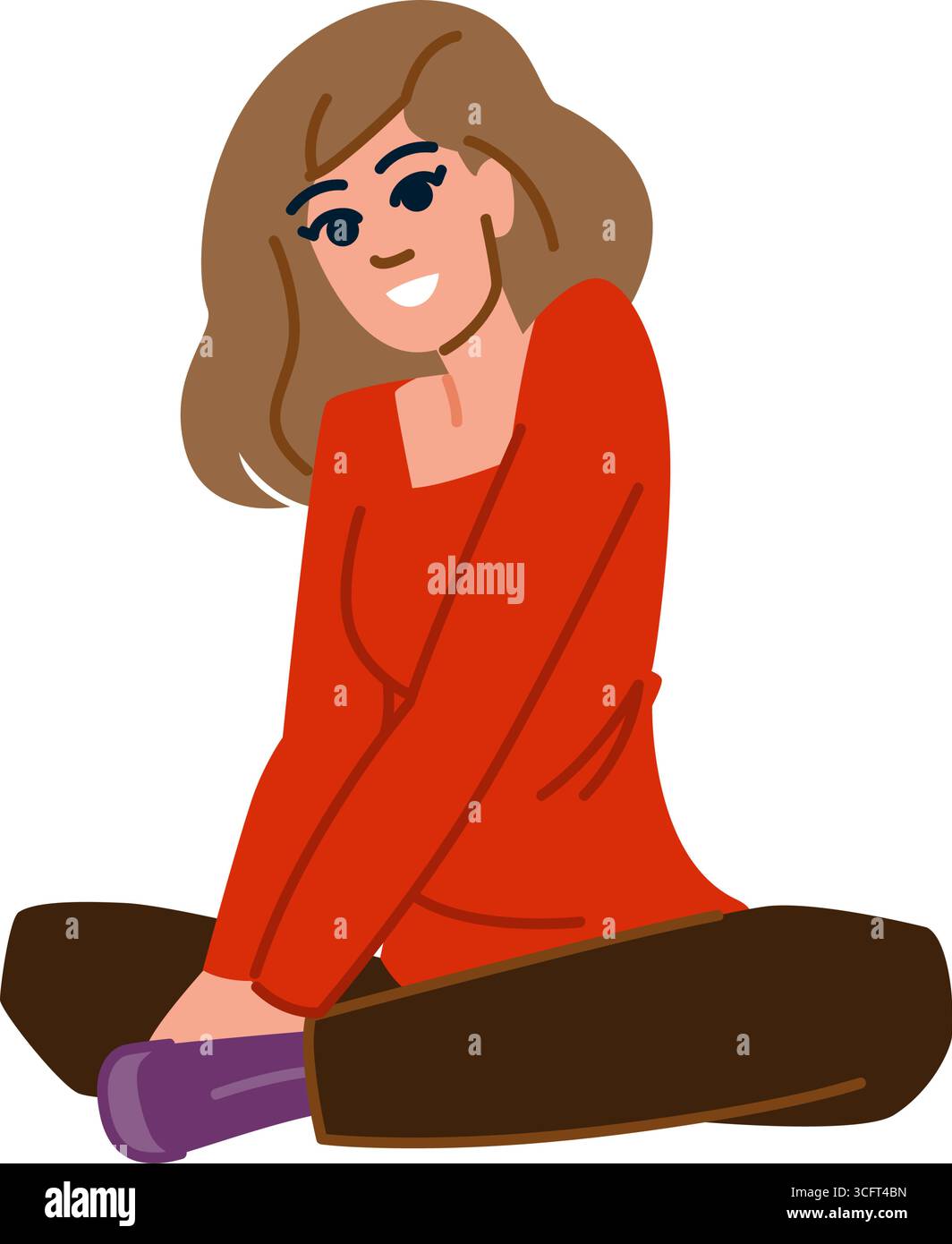 Young woman holding camera smiling Stock Vector Images - Alamy