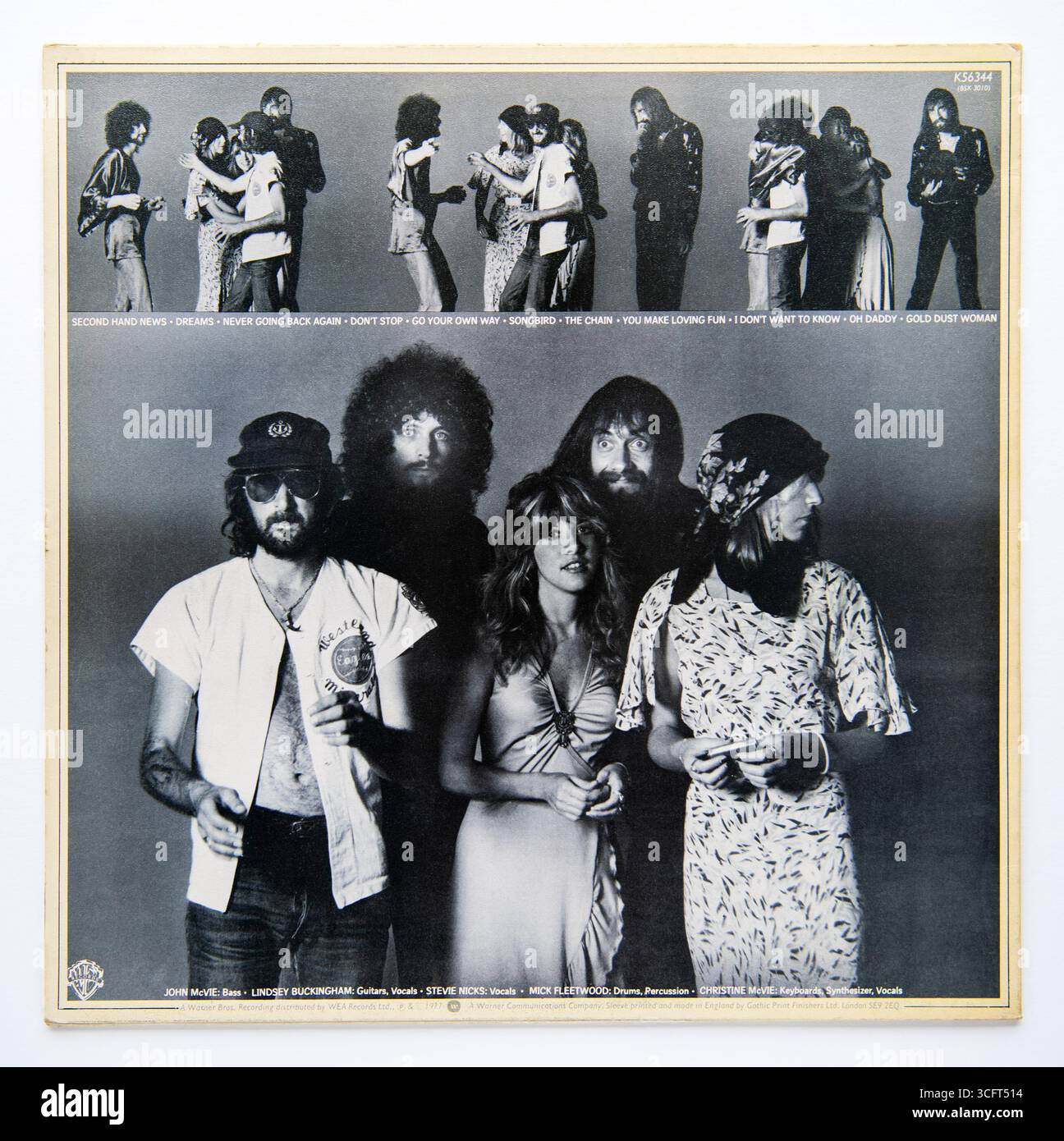 Back cover of Rumours, the 11th studio album by Fleetwood Mac, which ...