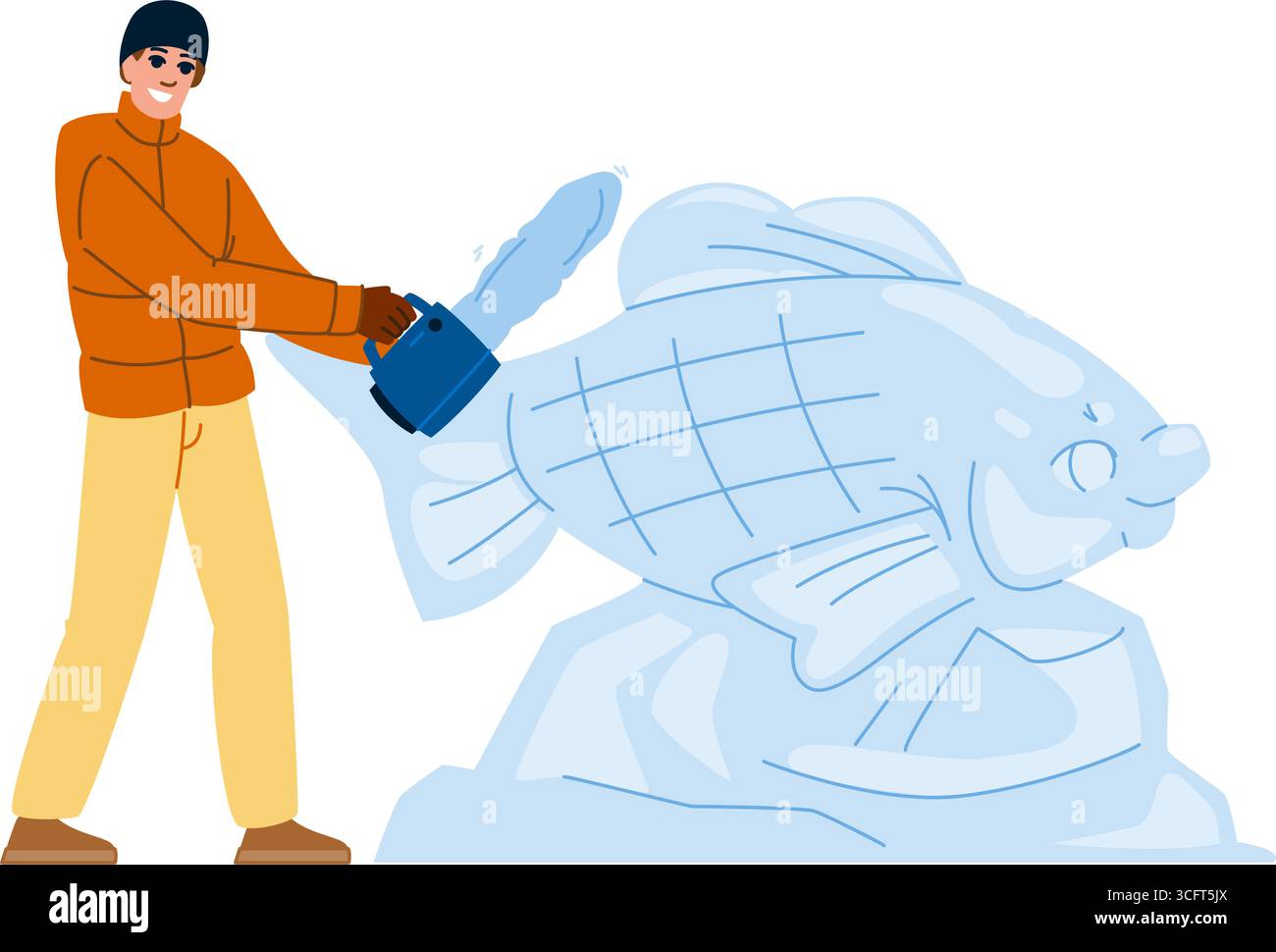 Sculpture from ice and snow Stock Vector Images - Alamy