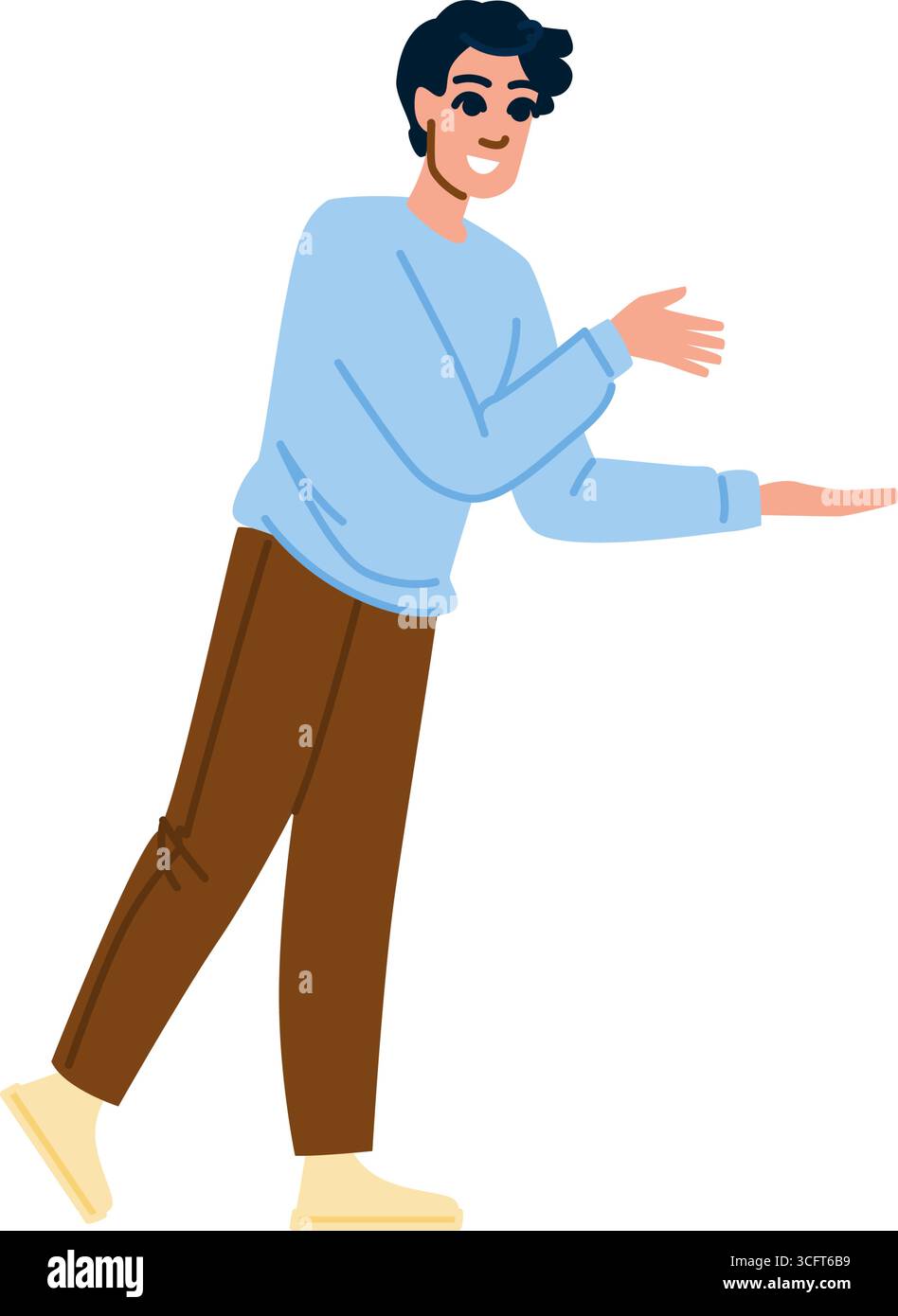 Business man presenting new Stock Vector Images - Alamy