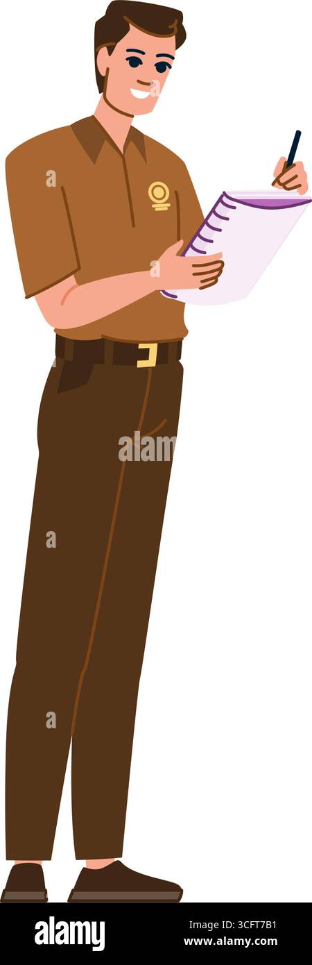 Man taking notes on Stock Vector Images - Alamy