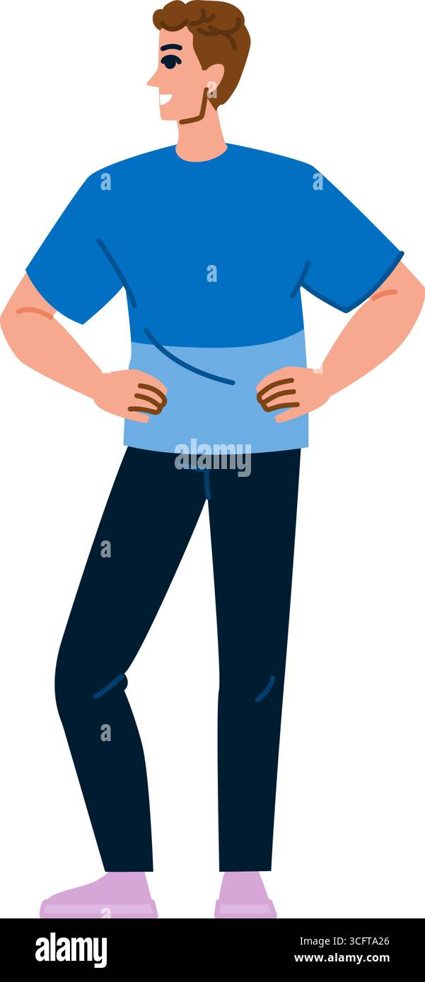 Full length stylish smiling Stock Vector Images - Alamy