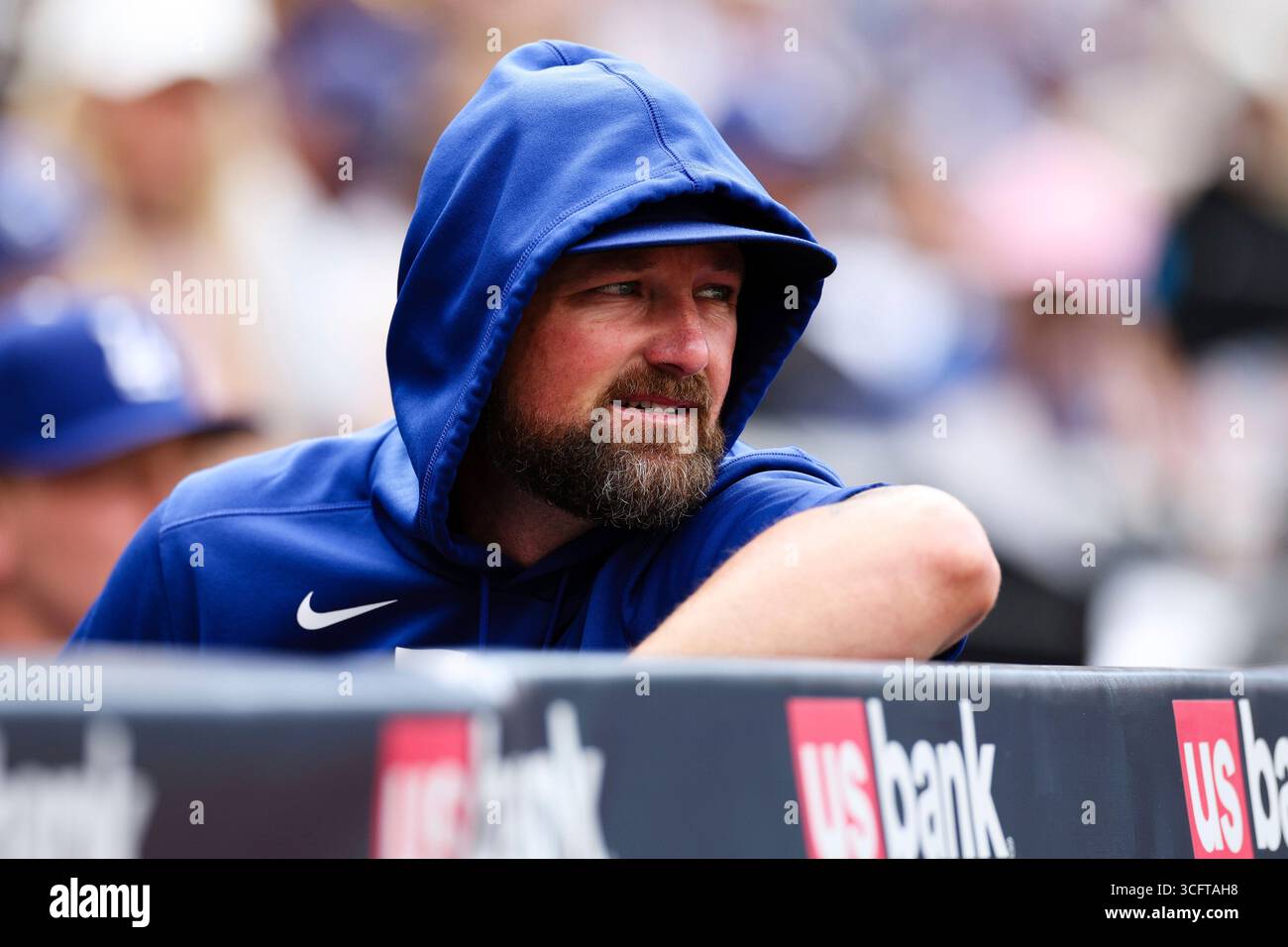 Los Angeles Dodgers' Kirby Yates looks on prior to a baseball game ...