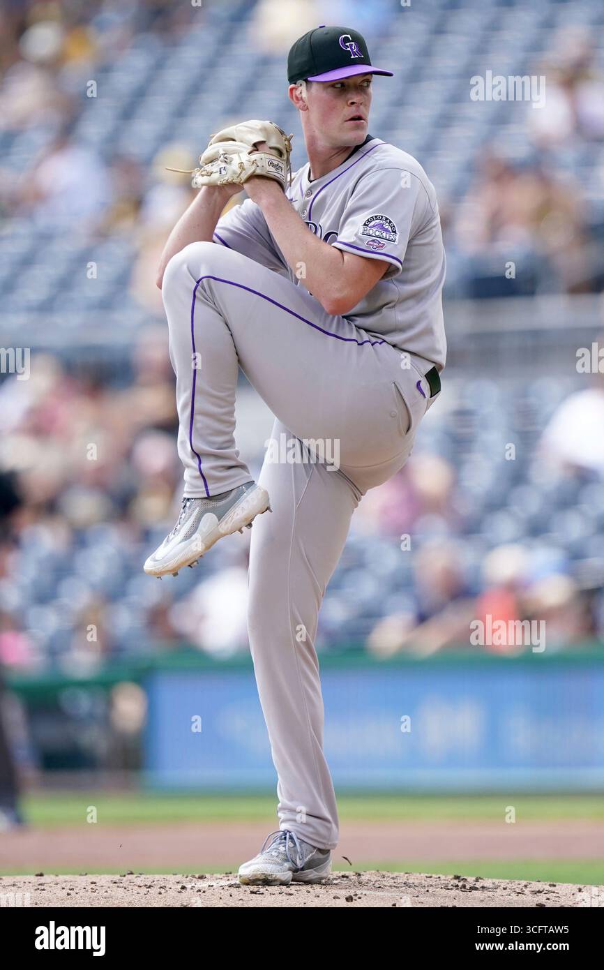 Colorado Rockies pitcher McCade Brown delivers during the first inning ...