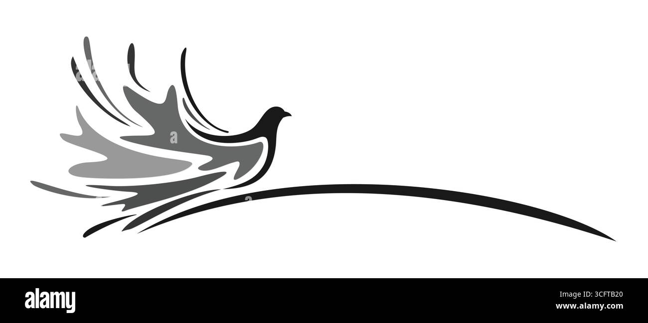 The stylized symbol of a flying dove Stock Vector Image & Art - Alamy