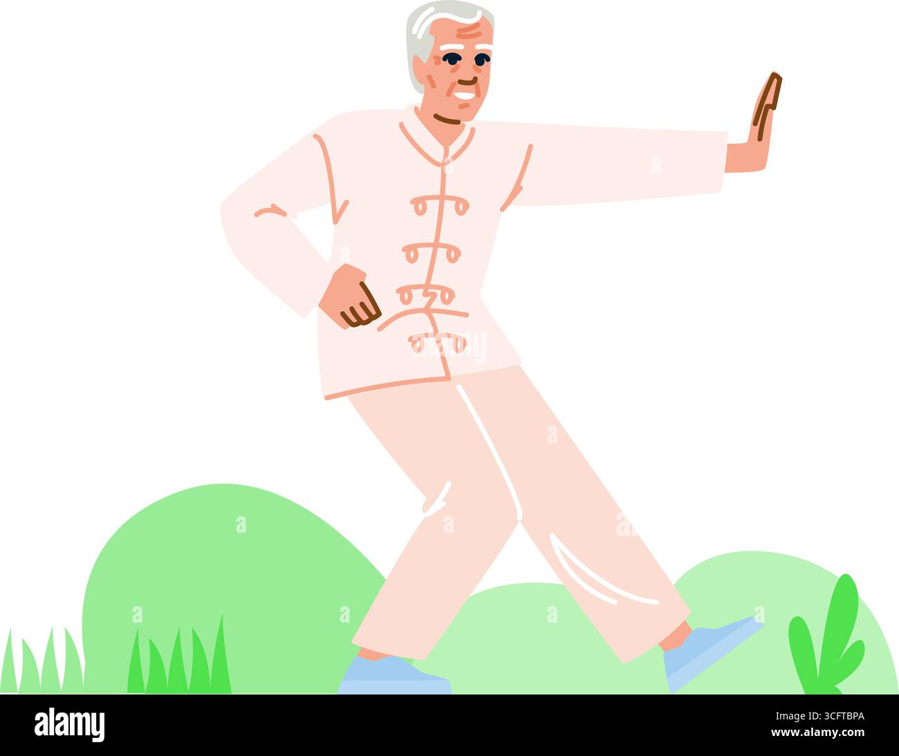 Practicing tai chi chuan Stock Vector Images - Alamy